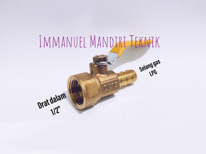 Jual Ball valve gas LPG 1/2 drat dalam / Stop kran gas 1/2 heavy duty ...