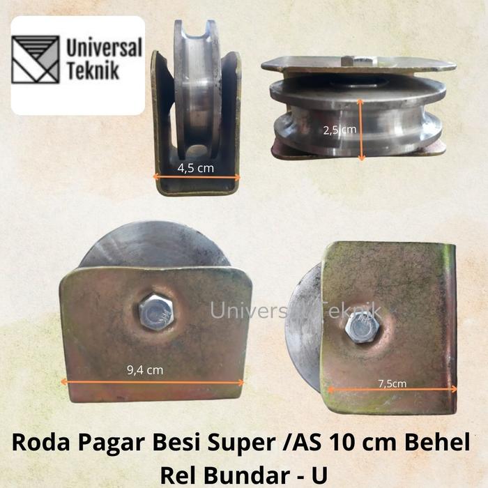 Jual Roda Pagar Besi Super/AS 10 cm Behel - Rell Bundar (U) - Kab ...