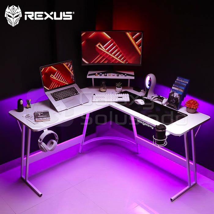 Jual Rexus Stronghold Rxd-230 Black / White Corner Gaming Desk - Meja - Putih Di Seller Sweet ...