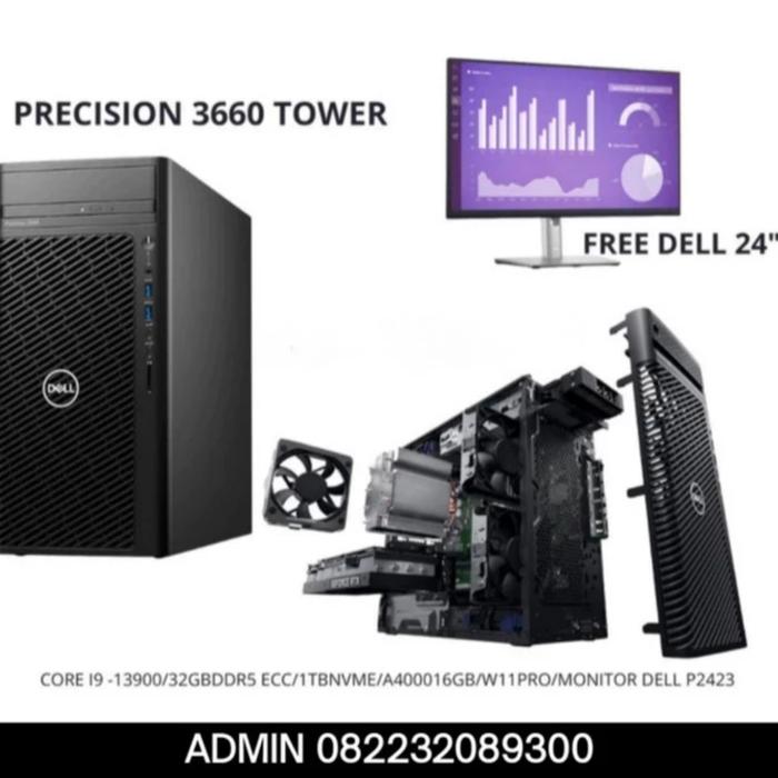 Jual DELL PRECISION 3660 TOWER CORE i9 13900 NVIDIA A4000 16GB 1TB NVME ...