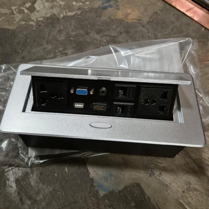 Jual Floor Soket HDMI VGA USB LAN dan Stop Kontak listrik outlet lantai ...