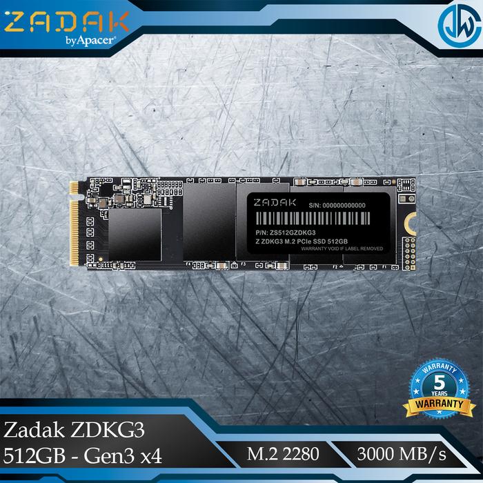 Jual Zadak ZDKG3 512GB - SSD M.2 NVME Gen3x4|for PC Laptop PCIe 3.0 ...