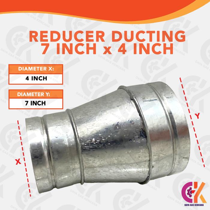 Jual Reducer Flexible Ducting 7 Inch x 4 Inch - Sambungan Ducting ...