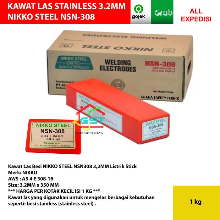 Jual kawat las stainless NIKKO STEEL nsn 308 3,2mm/welding elecrodes - Jakarta Barat - Graha ...
