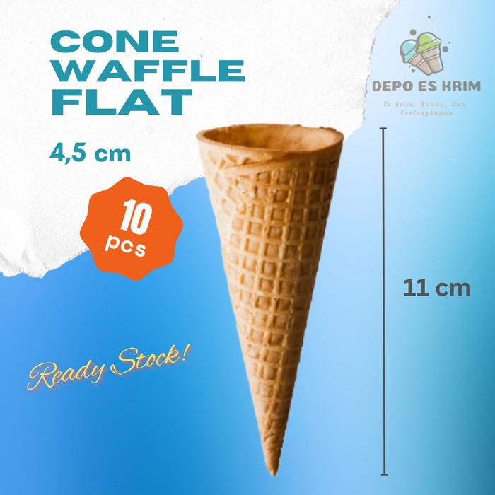 Promo Flat Sugar Rolled Cone Waffle Ice Cream Wafer Kerucut Besar ...