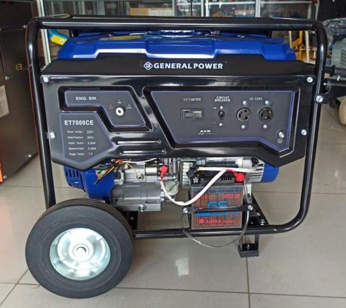 Jual Generator Listrik / Genset Bensin General ET 7000 CE - 5000 watt ...
