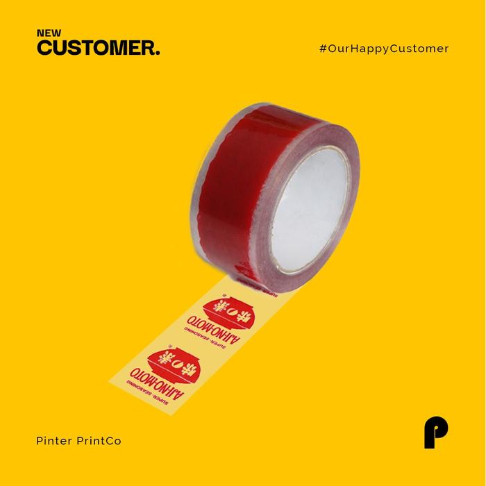 Jual Custom Lakban Printing | Dasar Tranparant | 72 - 500 Roll | 48MM x ...