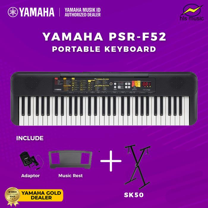 Promo Yamaha PSR-F52 / PSR F52 / PSRF52 Portable Keyboard Dengan Stand ...