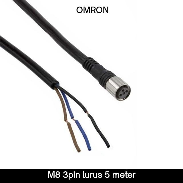 Jual kabel sensor M8 5 meter Omron Cable connector 3 pin on ori ...