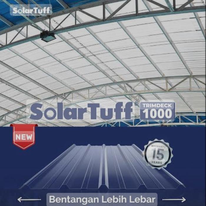 Jual solartuff 1000 policarbonat gelombang trimdek / trimdeck lbr 1m ...