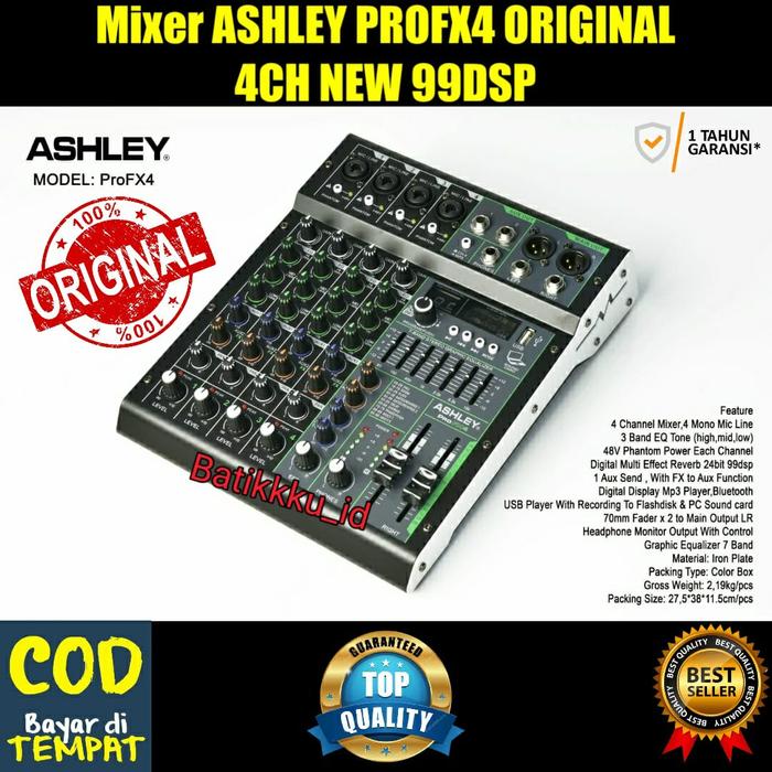 Jual Mixer ASHLEY PROFX4 PRO FX 4 PRO FX4 ORIGINAL 4CH NEW - Jakarta ...