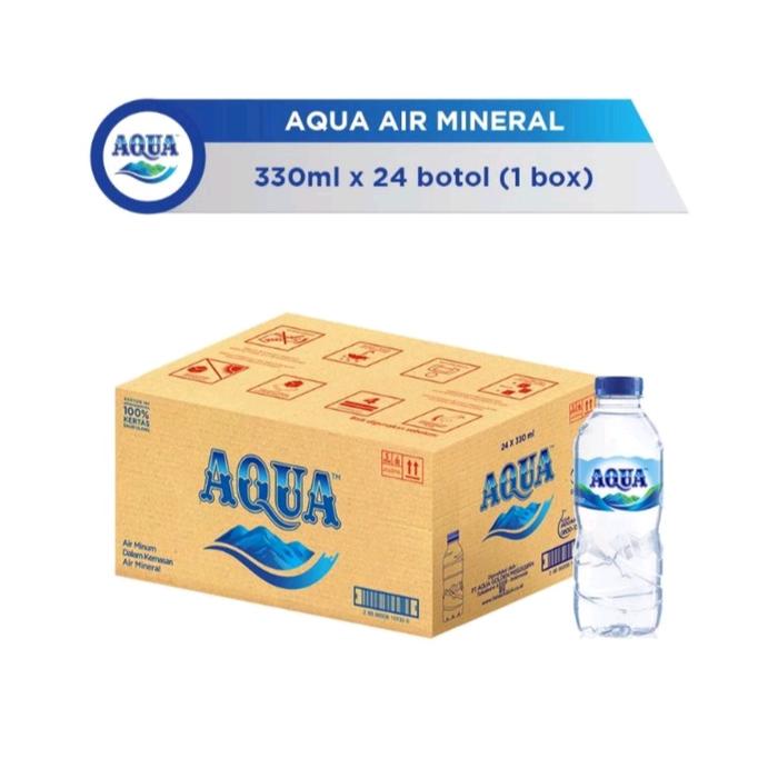 Jual Air Mineral Aqua Botol Mini 330 ml 1 dus isi 24 pcs - Jakarta ...