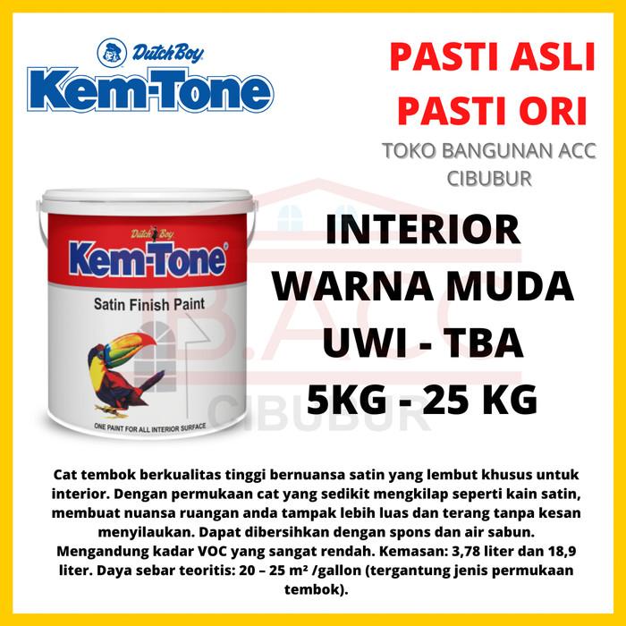 Jual Cat Tembok Interior Premium Kem-Tone Kemtone Warna Muda 25kg UWI ...