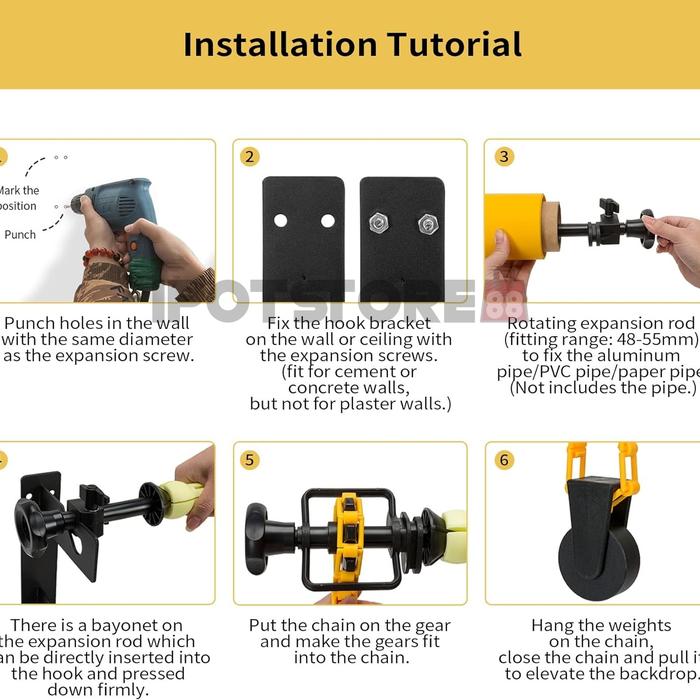 Jual Stand Backdrop Tiang Background Expander 4 Roller Pro Foto Studio ...
