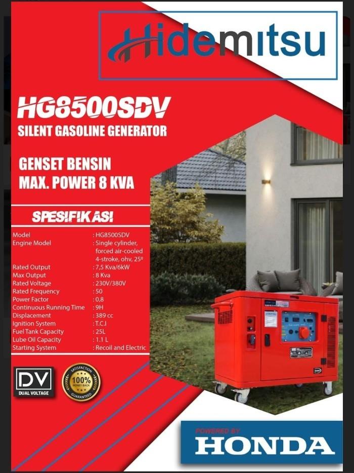 Promo Genset Bensin 6000 Watt 8 KVA Silent Generator Hidemitsu HG8500SDV Cicil 0% 3x - Kota ...