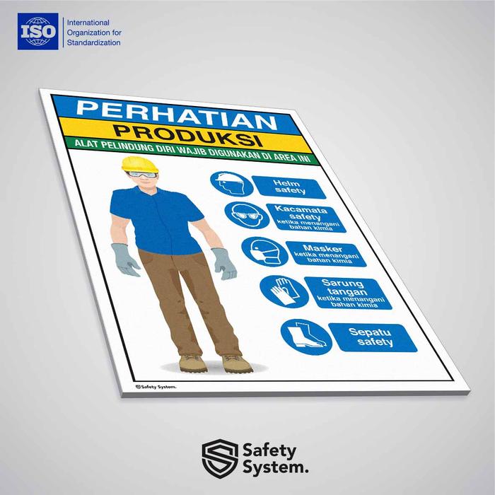 Jual Sign rambu K3 personal protective equipment - APD area produksi ...