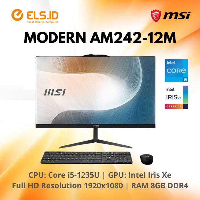 Promo PC AIO MSI Modern AM242-12M Intel i5-1235U 8GB 512GB 23.8" FHD ...