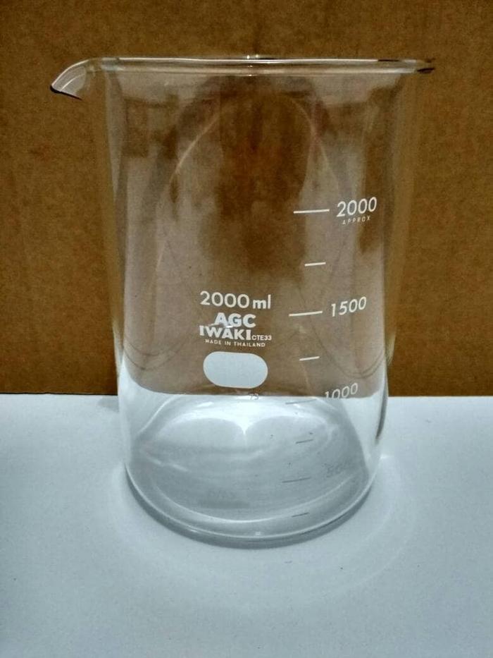 Jual IWAKI Gelas Kimia / Beaker Glass / Gelas Piala / Gelas Beaker 2000 ...