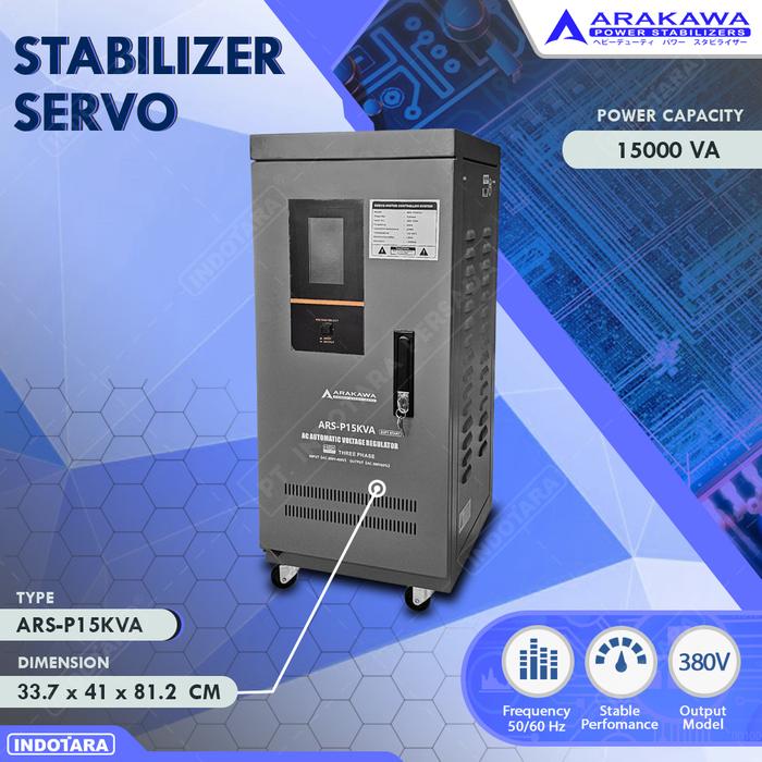 Promo Stabilizer Arakawa 10 - 20 KVA Servo Motor/Soft Start/Regulator ...