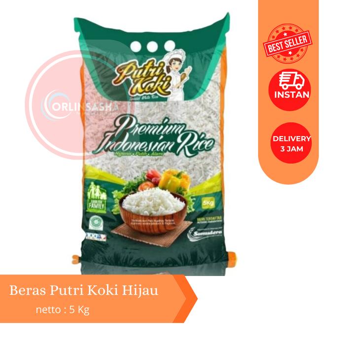 Jual Beras Putri Koki Hijau Kemasan 5kg l Beras Kemasan 5Kg Merk Putri Koki - Kab. Jember ...
