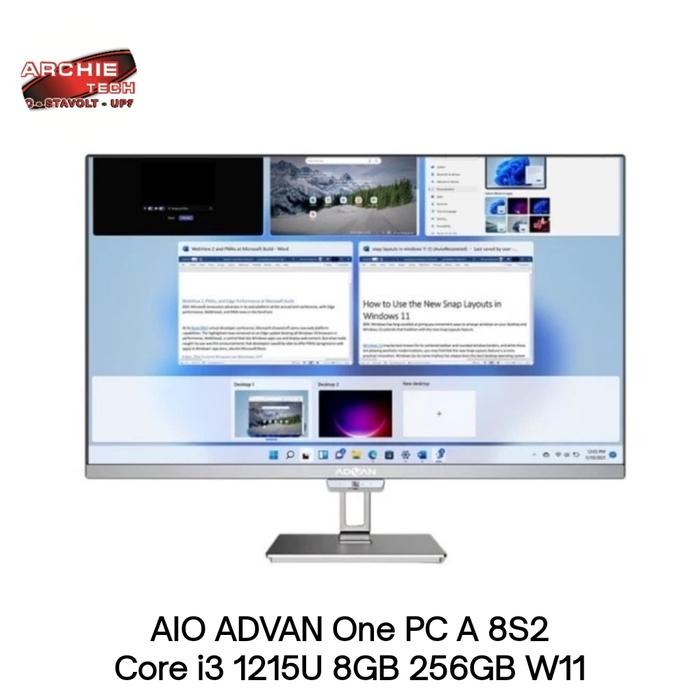 Jual AIO ADVAN One PC A 8S2 Core i3 1215U 8GB 256GB W11 - Kota Denpasar ...