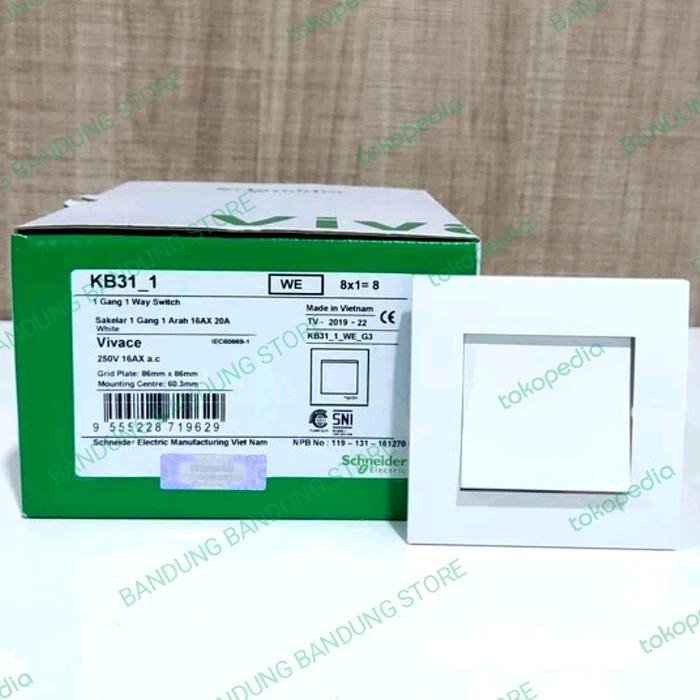Jual SCHNEIDER KB31/1 KB31_1 SAKLAR ENGKLE TUNGGAL VIVACE PUTIH ...