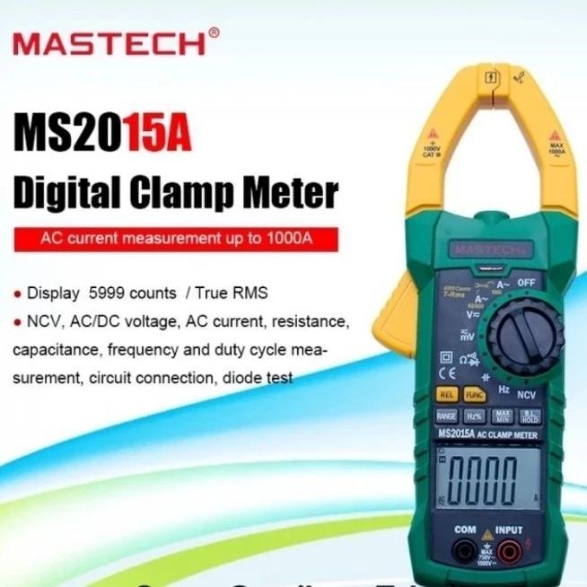 Jual Clamp Multimeter Mastech MS2015A Tang Ampere AC AC1000A Listrik ...