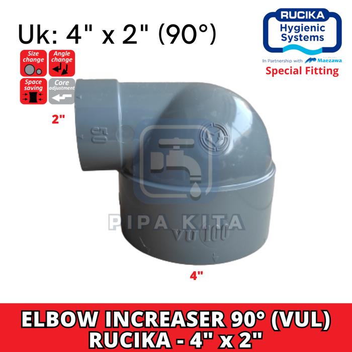 Jual Elbow Increaser 90 4 x 2 inch RUCIKA VUL Knee Overloop Vlok Reducer - Kota Surabaya - Pipa ...