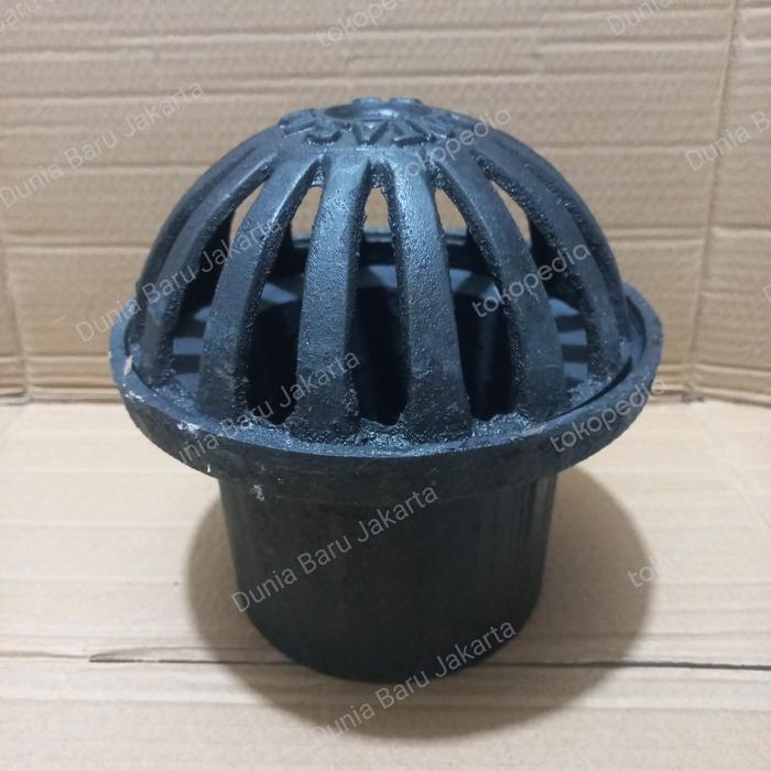 Jual Roof drain cast irion 6 inchi Antasan+saringan yalang air besi ...