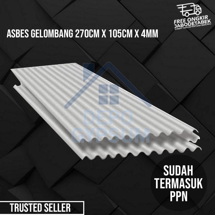 Jual ASBES GELOMBANG | ASBES GELOMBANG 270cm x 105cm x 4mm - Jakarta ...
