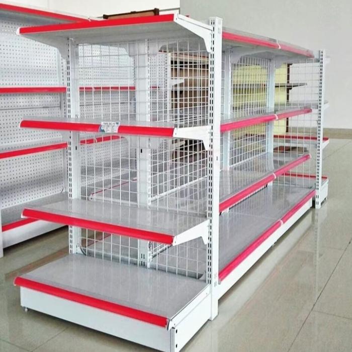 Jual Rak Gondola Double 5 Ambalan Ukuran 90x30x150 - Merah ...