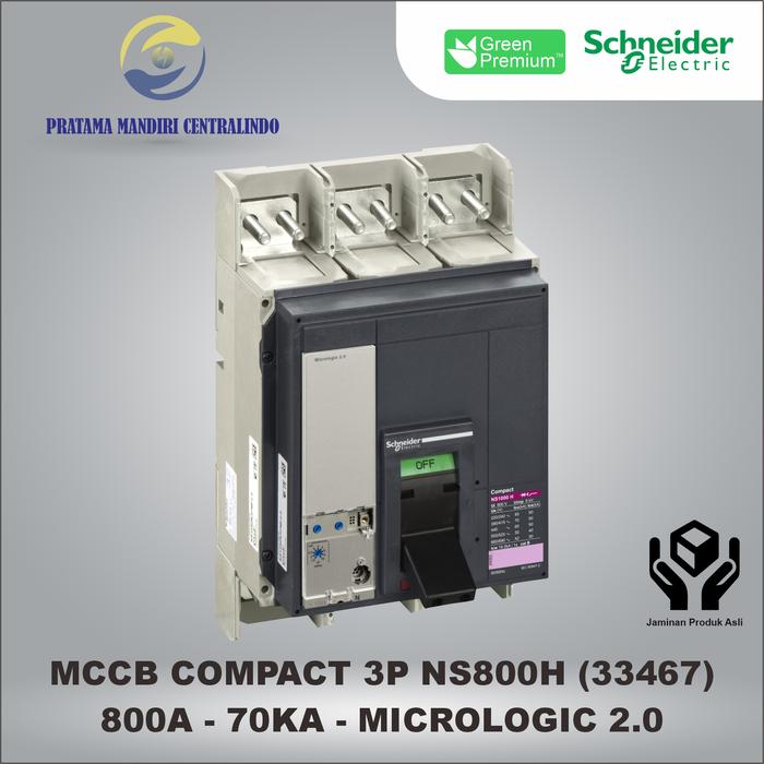 Jual MCCB COMPACT 3P 800A 75KA SCHNEIDER NS800H MICROLOGIC 2.0 33467 - Jakarta Barat - PRATAMA ...