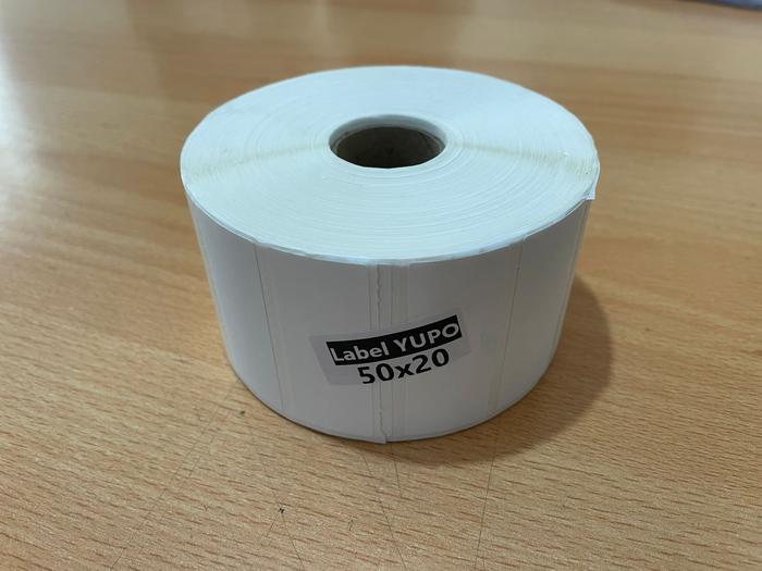 Jual Label Sticker Yupo Ukuran 50mm X 20mm Core 1 inch isi 2.000/roll ...