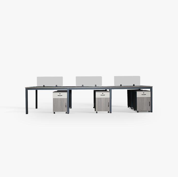 Promo KANA Erasmus - Workstation 6s / Meja Kerja 6 Dudukan Cicil 0% 3x ...