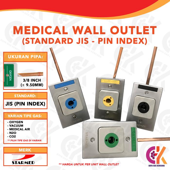 Jual Starmed Medical Wall Outlet Gas Medis Standard JIS (Pin Index ...