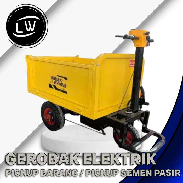 Jual GEROBAK ELEKTRIK / LISTRIK DUMP MANUAL / PICK UP SEMEN BATA PASIR ...