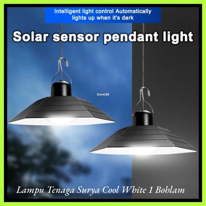 Promo Lampu Tenaga Surya Matahari Solar Cell Panel Bohlam Teras Taman ...