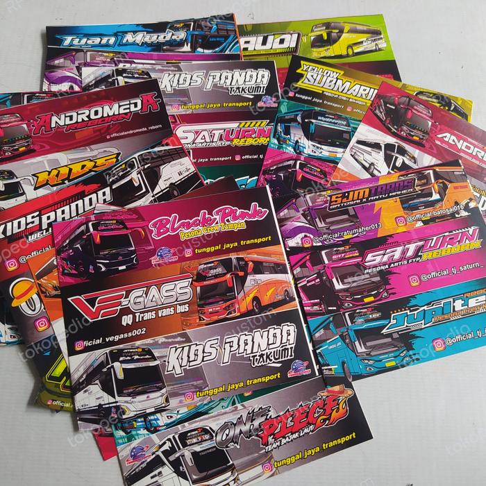 Jual STIKER BUS BASURI ASLI / PAKET STIKER BUS (ISI 45PCS) STIKER CROMO ...