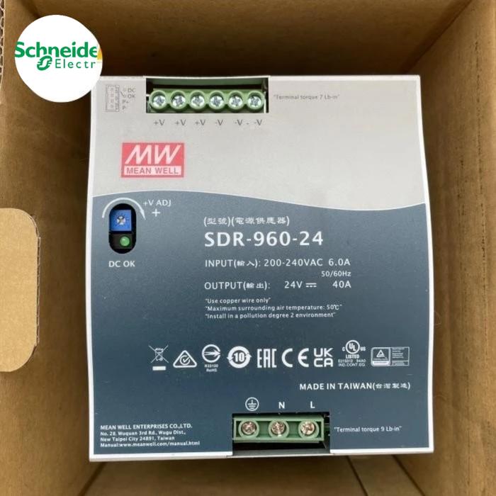 Jual POWER SUPPLY MEAN WELL SDR-960-24 40A 24V - Jakarta Pusat - Mitra ...