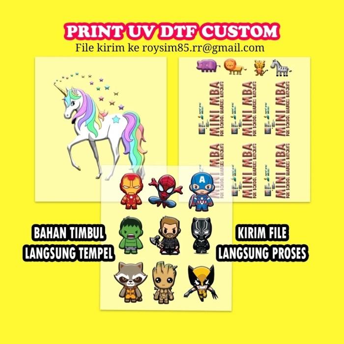 Jual Stiker Motor Mobil Sticker UV DTF Timbul Mug Kayu Meteran Besi 1 ...