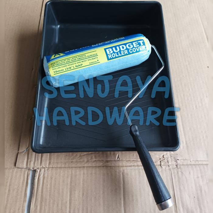 Jual Bak cat hitam + kuas roll supra biru premium 9 inch - Kota Bekasi ...