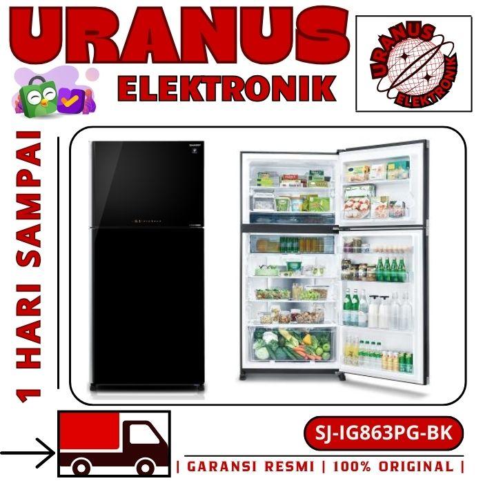 Jual KULKAS 2 PINTU SHARP SJ-IG863PGBK 613 LITER J-TECH INVERTER HYBRID COOLING PLASMACLUSTER ...
