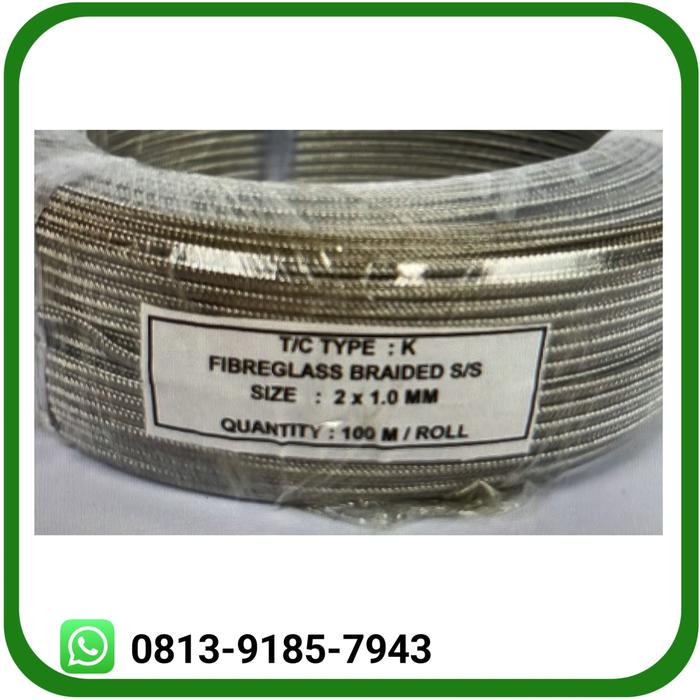 Jual Kabel Thermocouple Type K Fiberglass Braided SS ukuran 2x1 mm ...