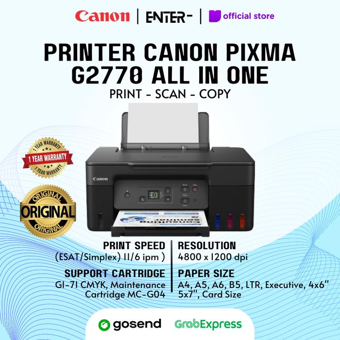 Jual Printer Canon PIXMA G2770 G 2770 Print Scan Copy All in One ...
