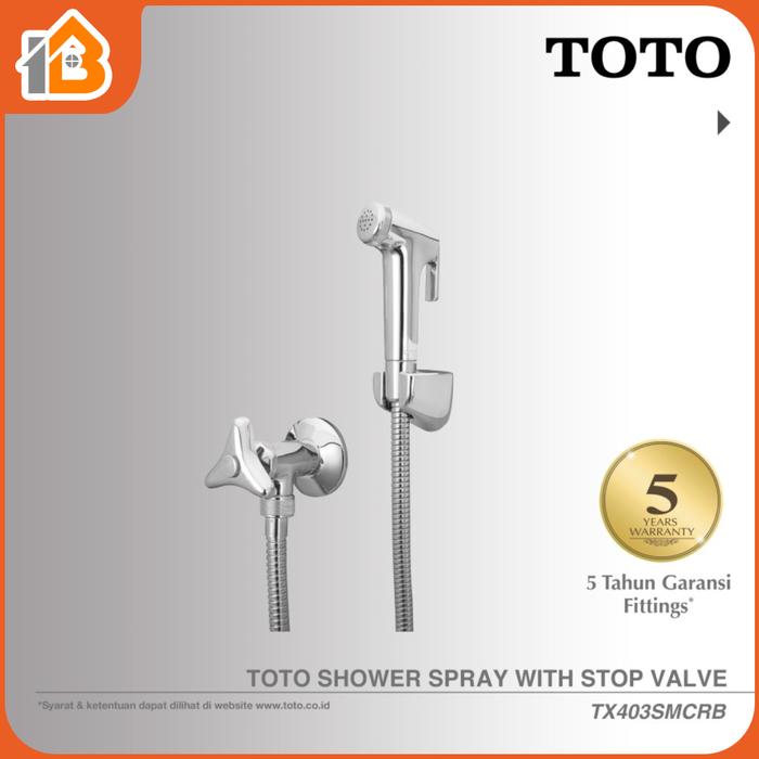 Jual TOTO TX403SMCRB SHOWER SPRAY WITH STOP VALVE JET SHOWER CLOSET ...