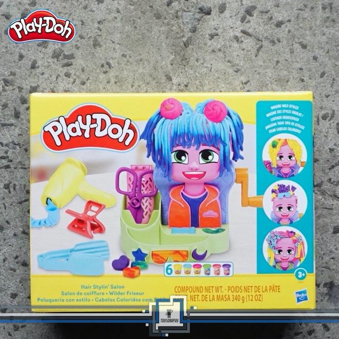 Jual Play Doh Hair Stylin Salon Playset With 6 Cans Playdoh Cutting Cut ...