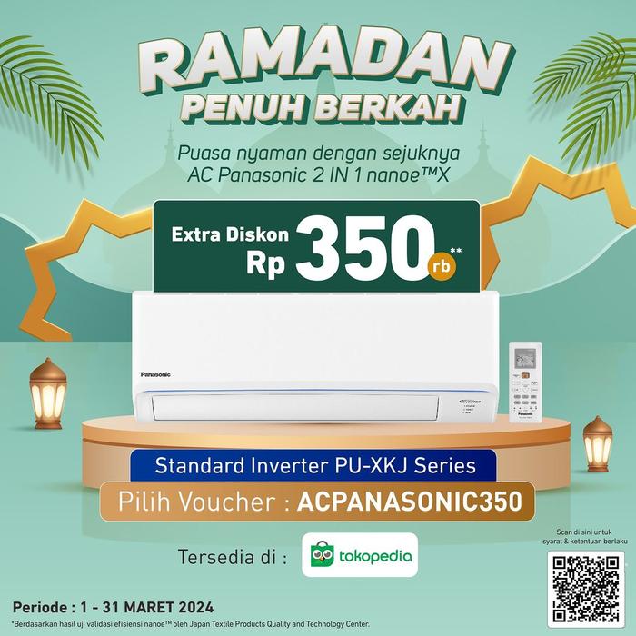Jual PANASONIC AC 1 PK INVERTER SERIES R32 - CS/CU-PU9XKJ (BANDA ACEH ...