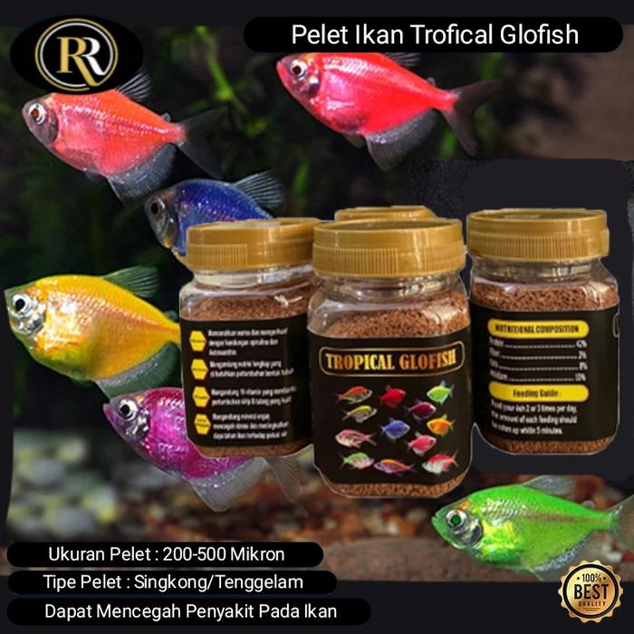 Jual Pelet Ikan Tropical Glofish Makanan Pakan Ikan Hias Guppy Cupang ...