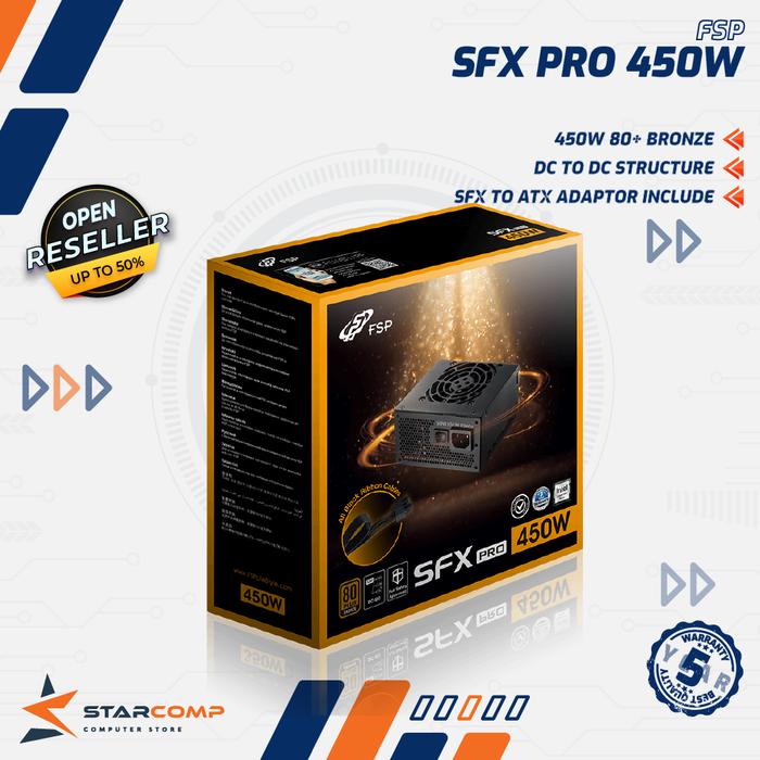 Promo FSP SFX PRO 450W 80 Plus Bronze PSU SFF Mini ITX Power Supply ...