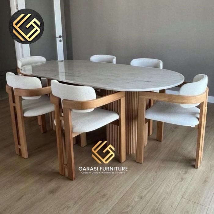 Jual dining set meja makan minimalis modern jati - Kab. Jepara - Garasi Furniture_NEW | Tokopedia